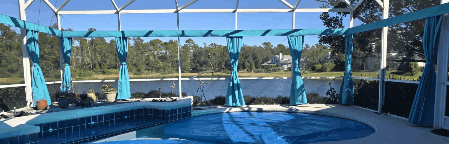 Florida Pool Curtains | 407-421-9936 | Custom Outdoor Shades